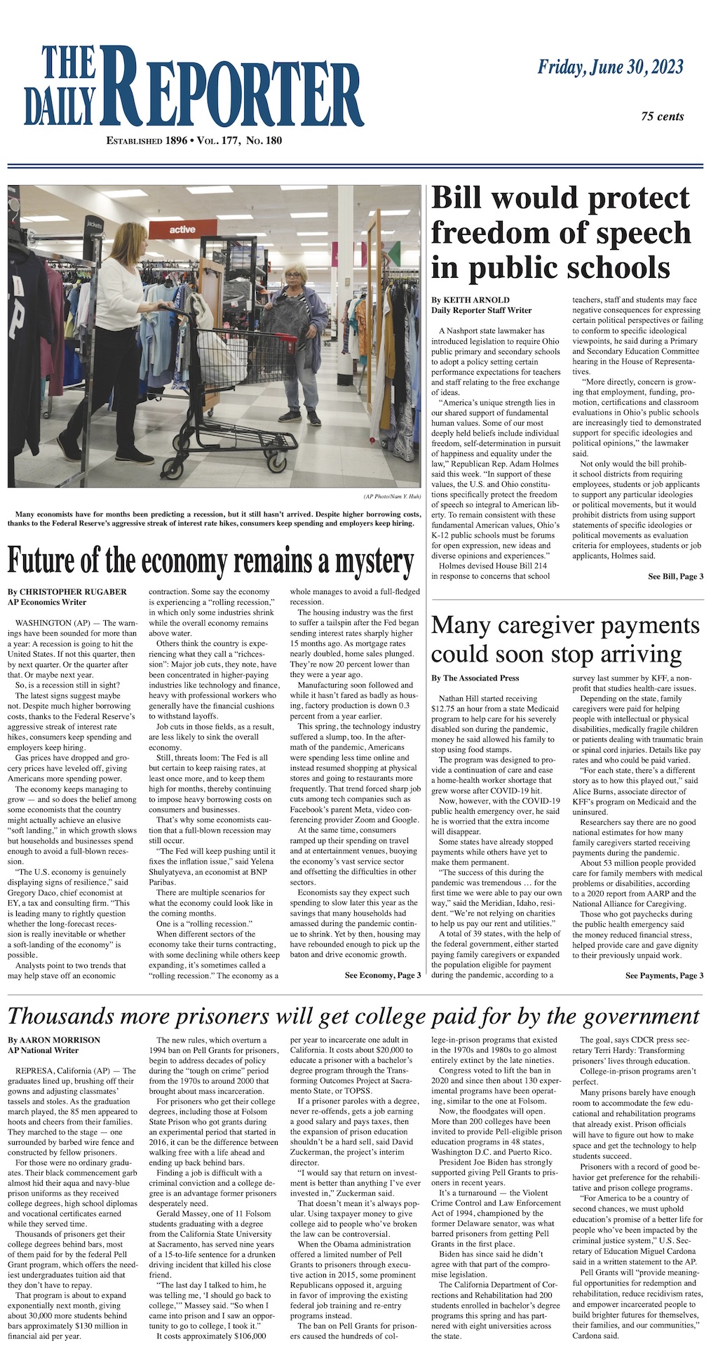 Friday, June 30, 2023 – The Daily Reporter