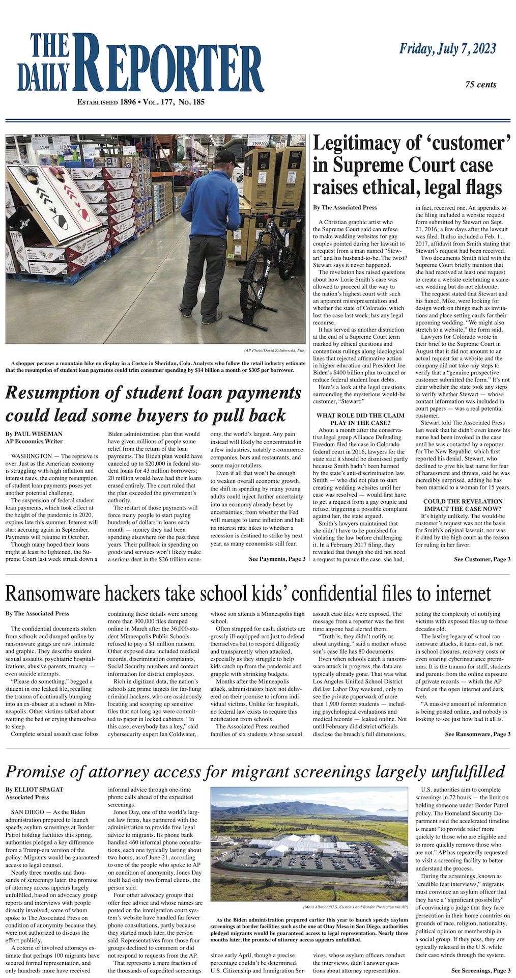 Friday, July 7, 2023 – The Daily Reporter